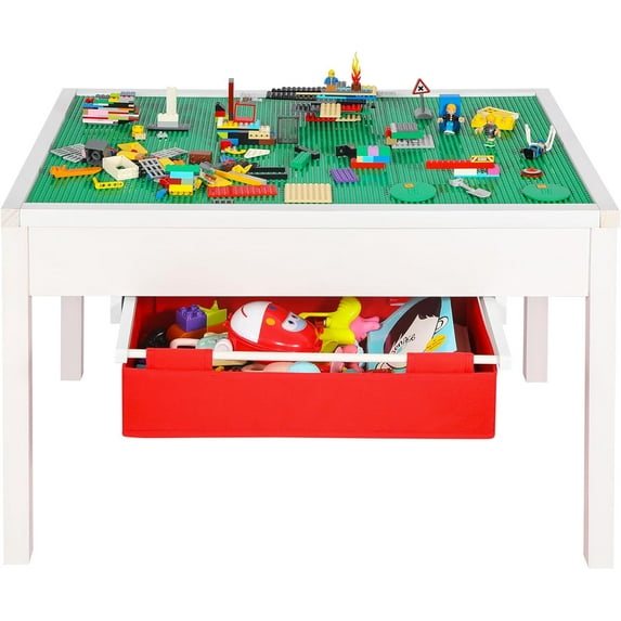 RedSwing 2 in 1 Kids Activity Table with Storage Drawers, Wooden ...