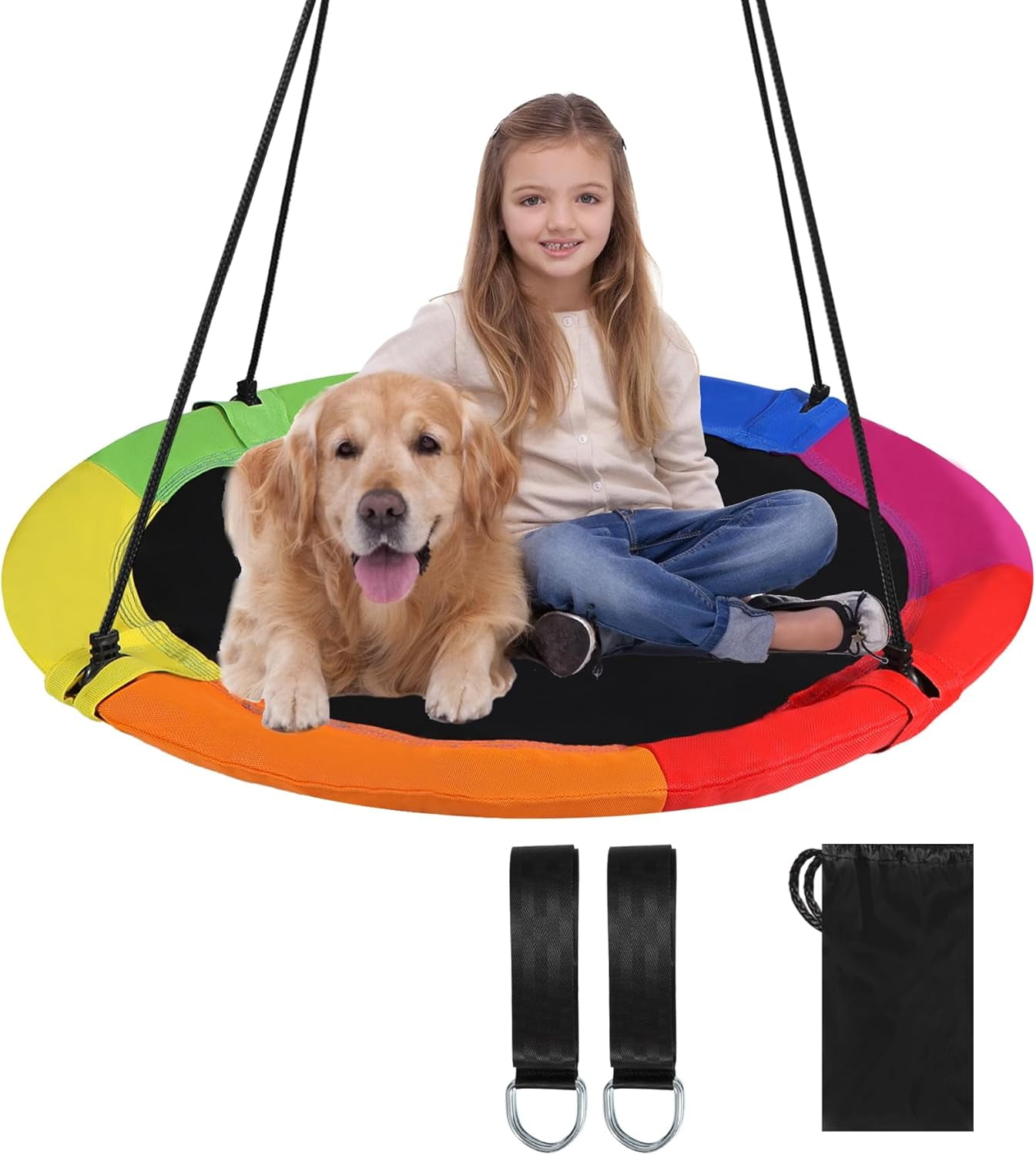 RedSwing 43" Flying Saucer Tree Swing for Kids Outdoor, Waterproof ...