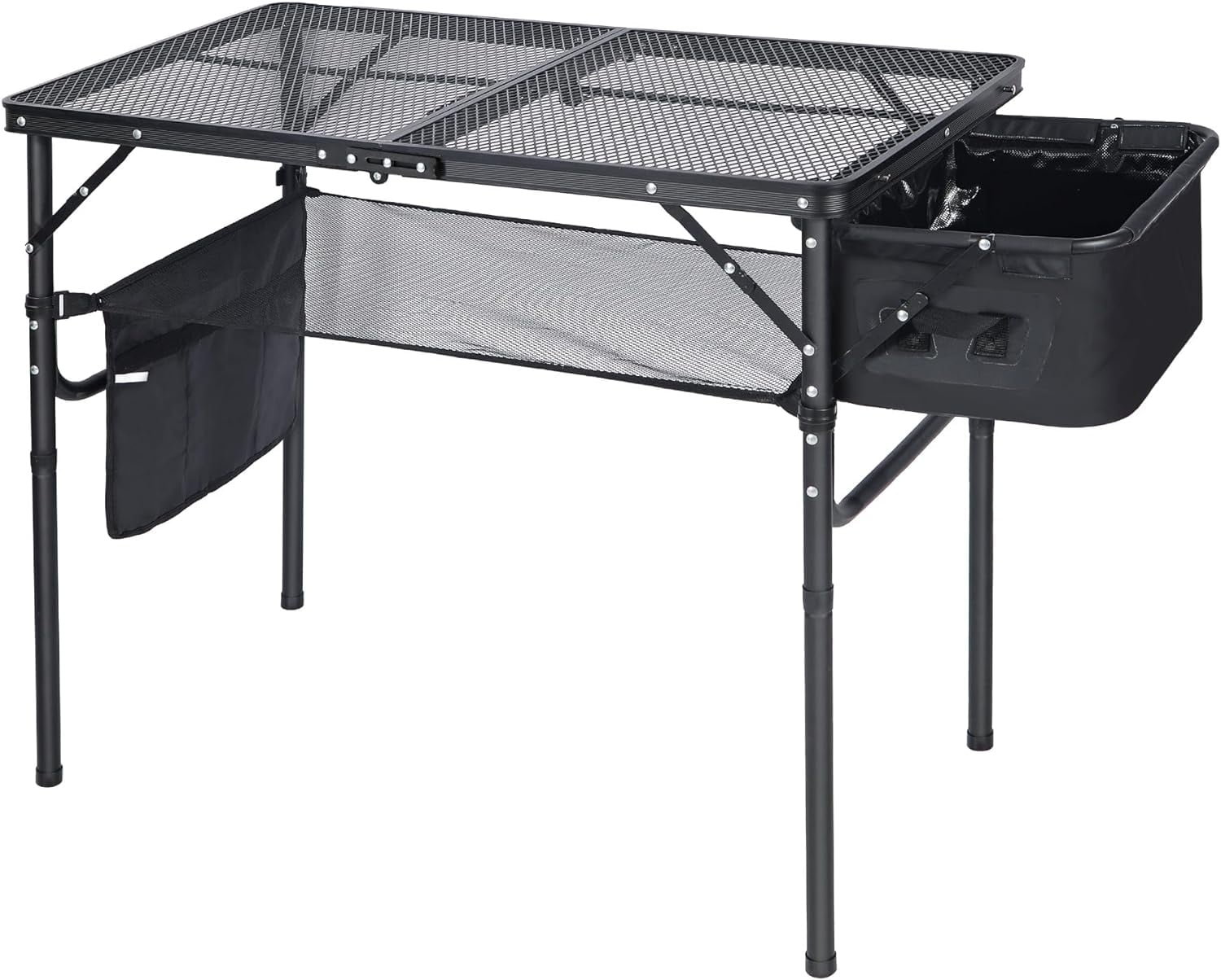 RedSwing Folding Grill Table with Sink and Double Shelf ...