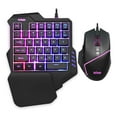 RedThunder One-Handed RGB Gaming Keyboard and Mouse Combo, 35 Keys Mini ...