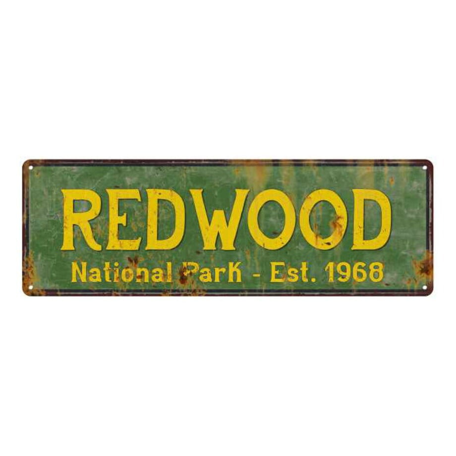 RedTin sign, RedMetal National Park Sign, Cabin RV Wall Decor, Camping ...