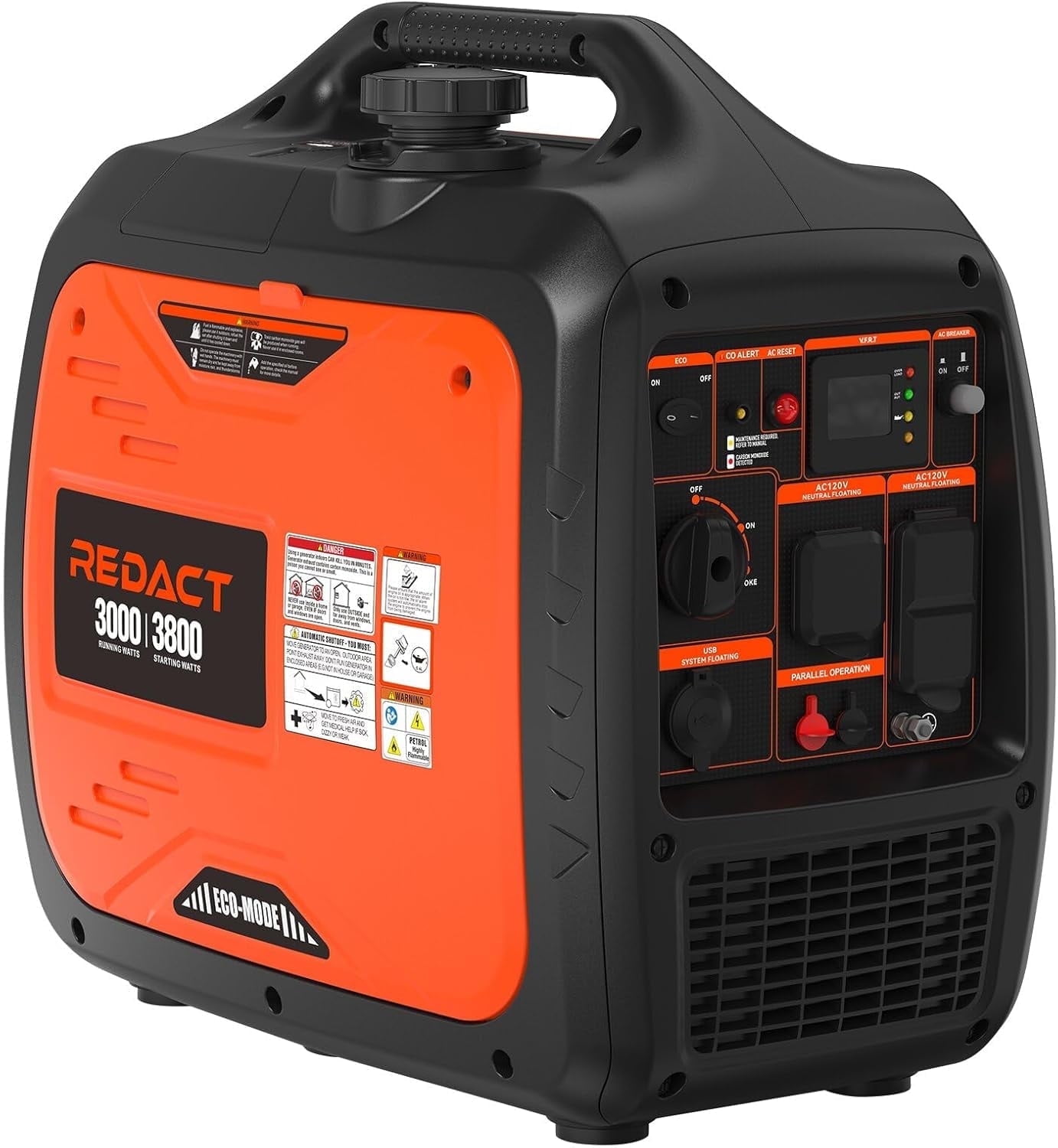 Redact Portable Generators for Home Use, 3800W Gasoline Inverter ...