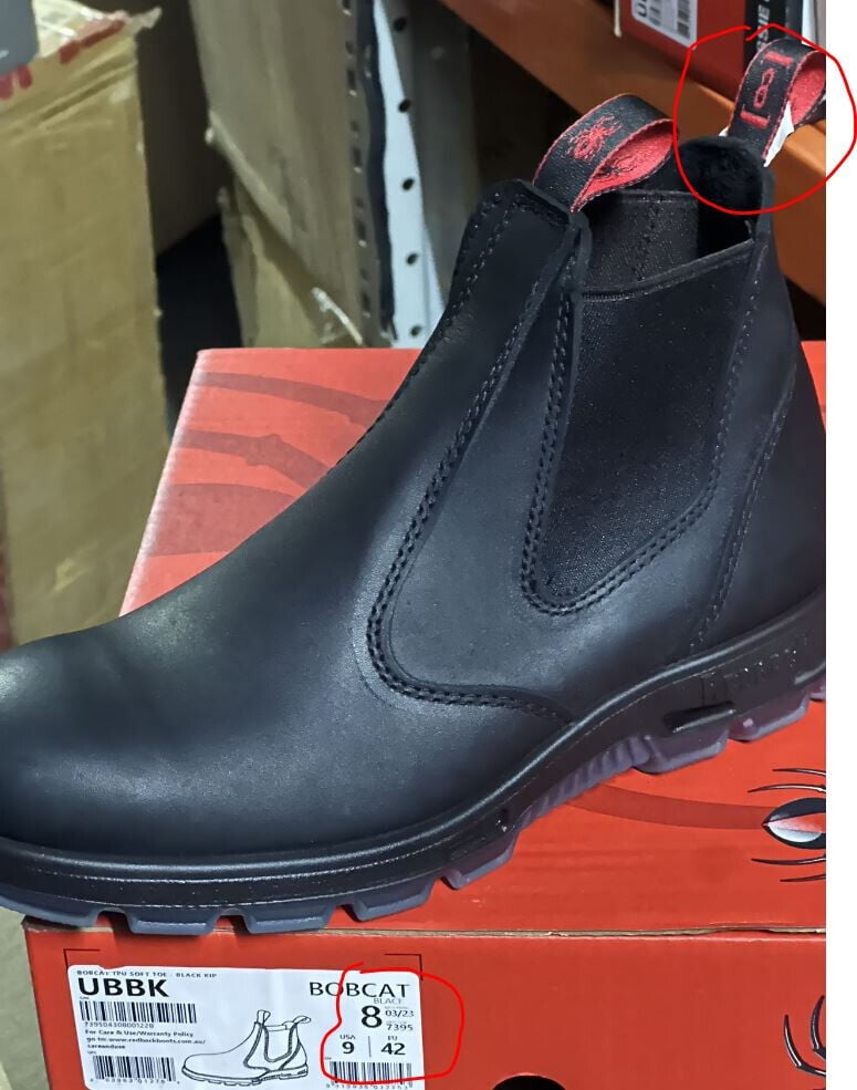 Redback UBBK Tag Size 8 Men's Easy Escape Elastic Sided Soft Toe Work ...