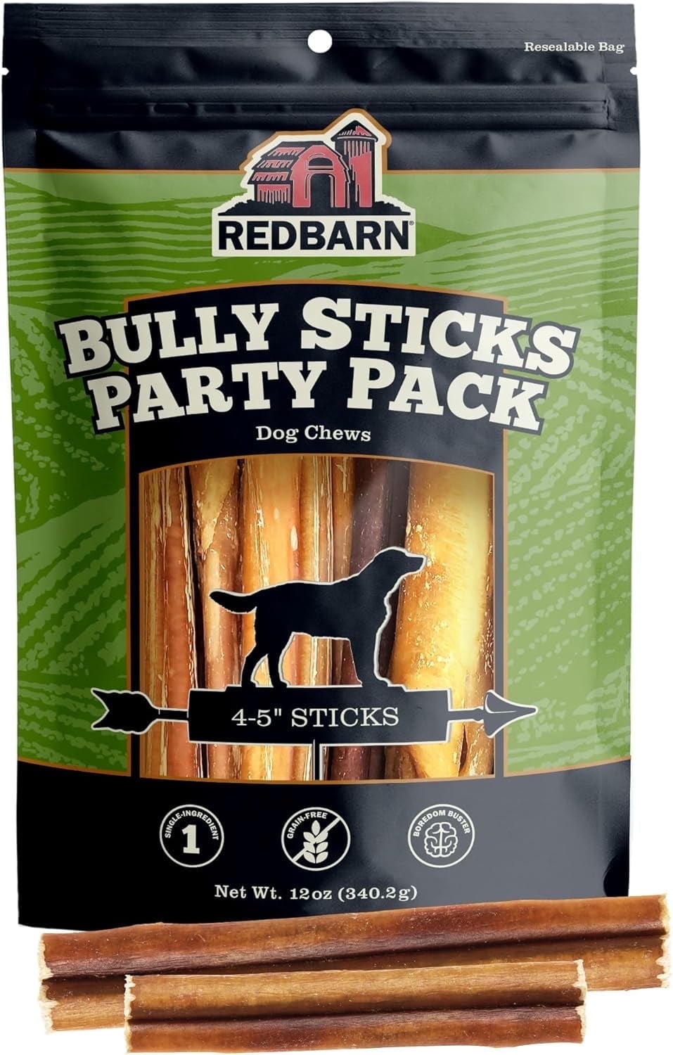 Redbarn All Natural Bully Sticks 4-5" for Small & Medium Dogs, Variety ...