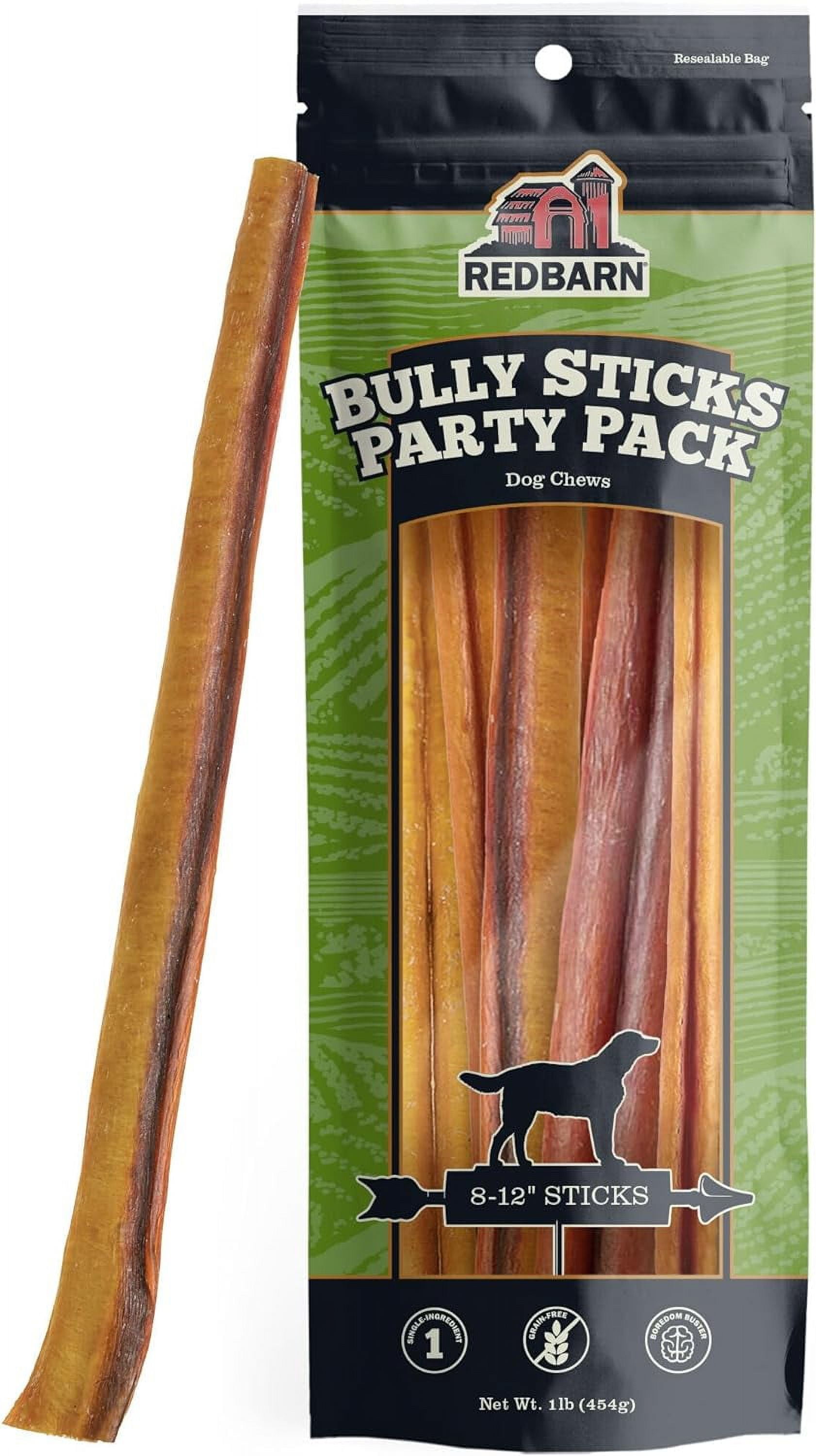 Redbarn All Natural 8-12” Bully Sticks for Medium & Large Dogs ...