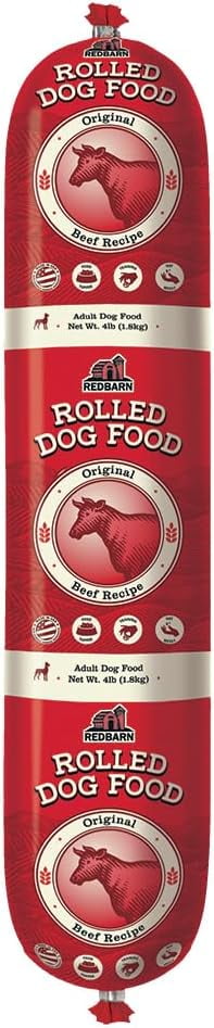 Redbarn Premium Rolled Dog Food, Semi-Moist, Beef Recipe, 4 lb. (1 ...