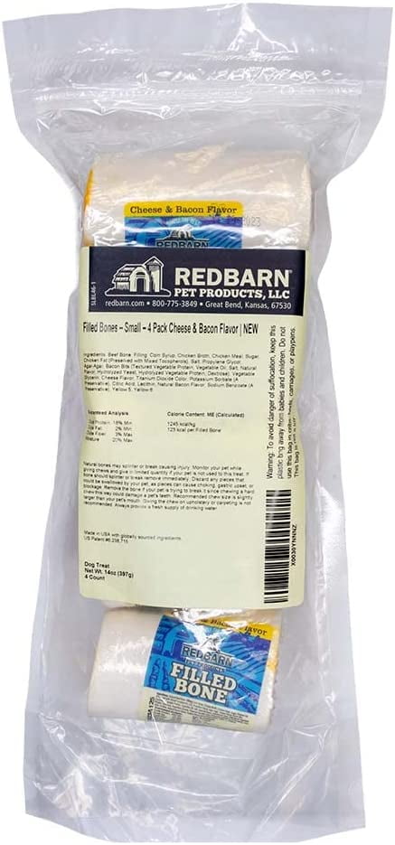 Redbarn Small Filled Bones, Cheese & Bacon - Long Lasting Chew Bones ...