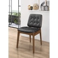 Redbridge Tufted Back Side Chairs Natural Walnut and Black (Set of 2 ...