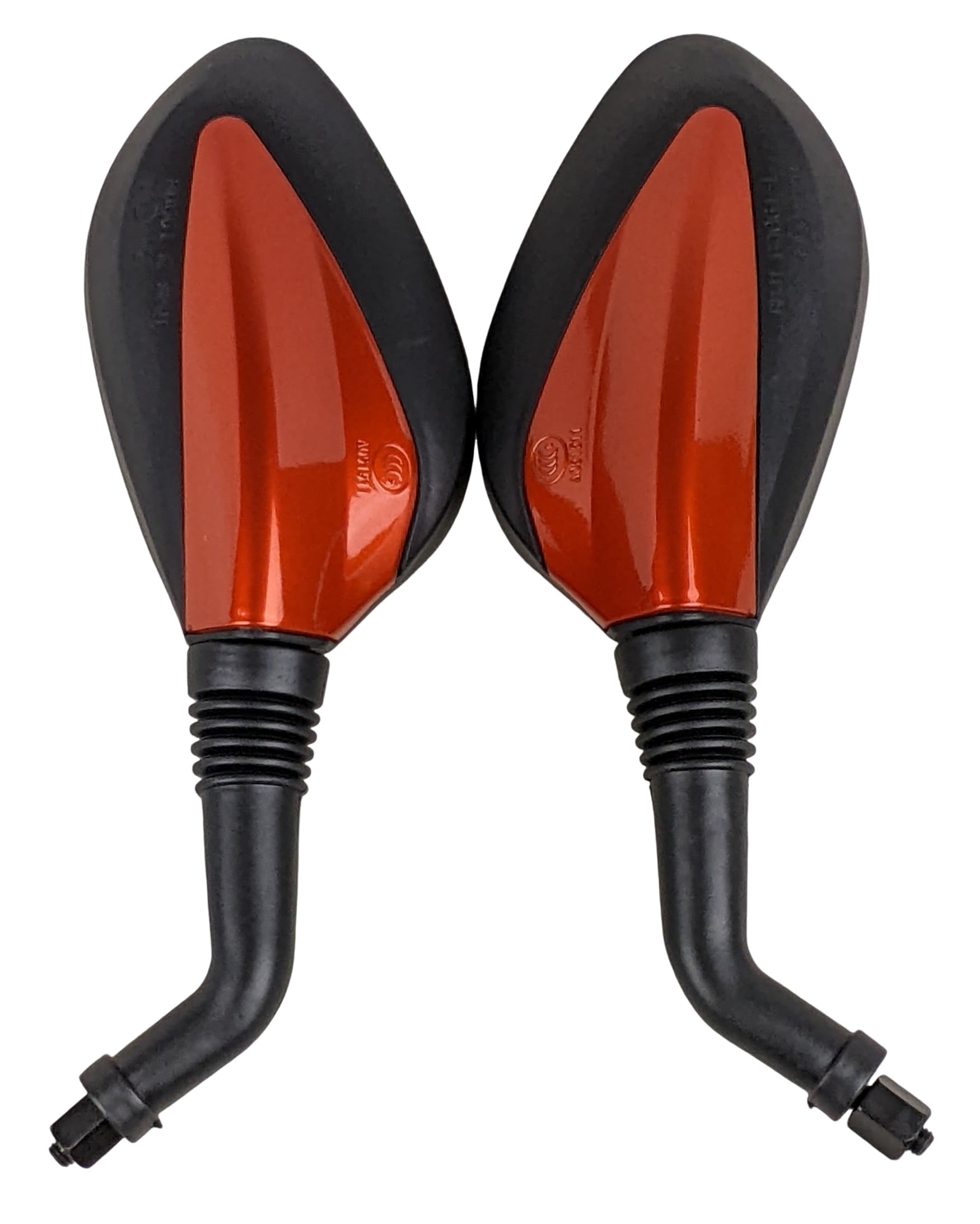 Redcap Rear View Mirrors 8mm - Stylish Dark Orange Mirror for Gy6 ...