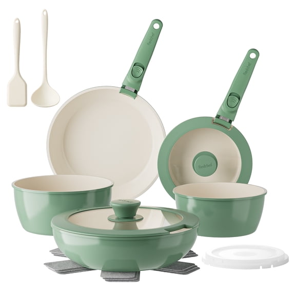 Redchef 16pcs Ceramic Pots and Pans Set Non Stick, Nonstick Cookware ...