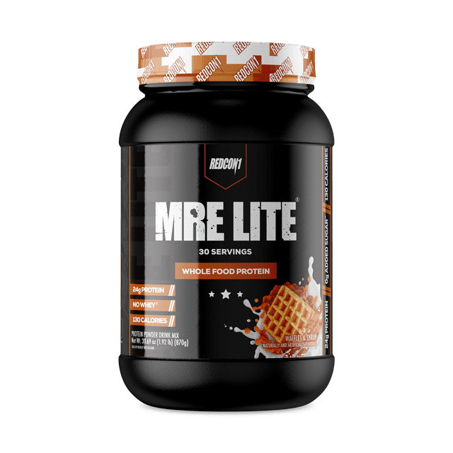 Redcon1 MRE Lite Whole Food Protein Powder Waffles & Syrup, 24g Protein ...