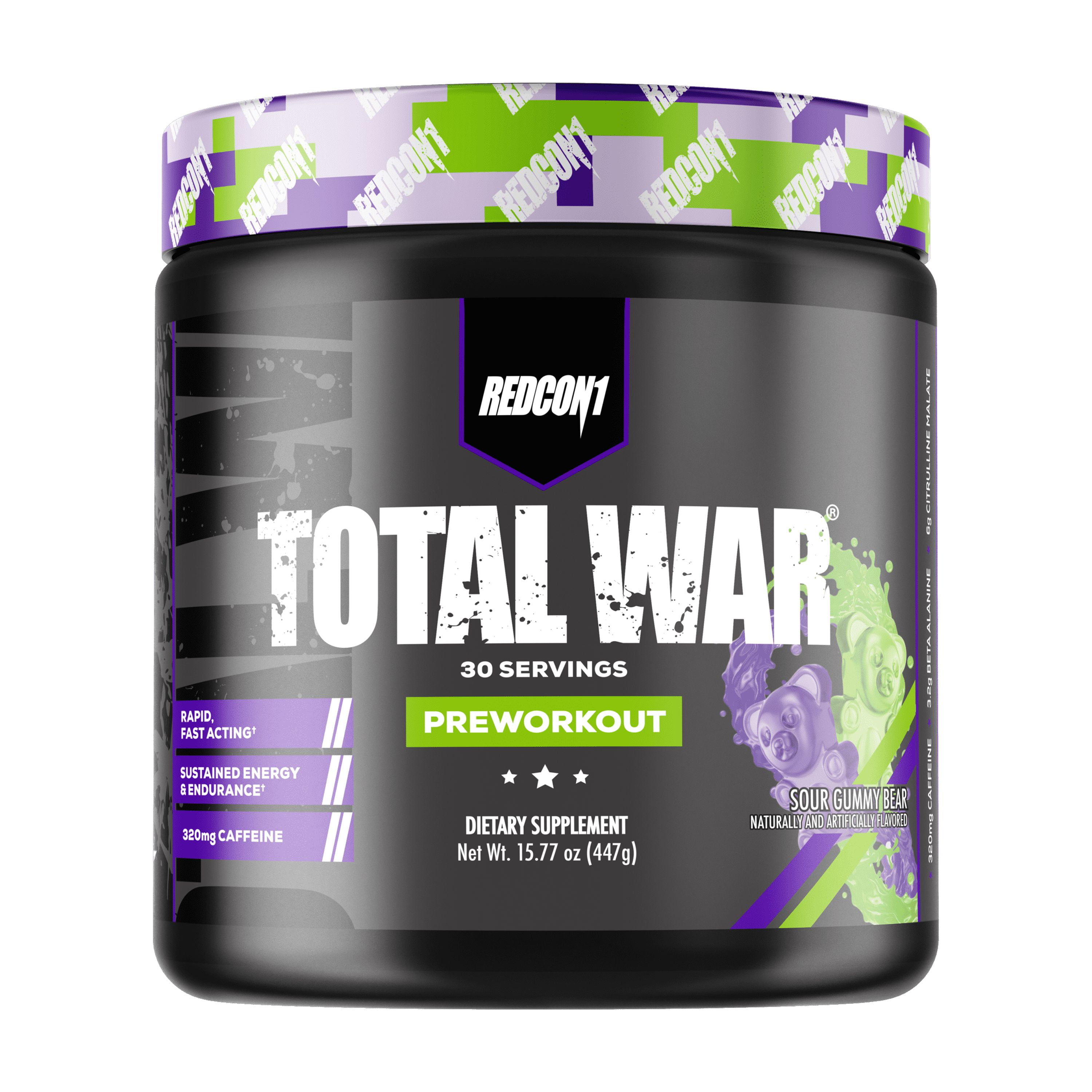 REDCON1 TOTAL WAR PRE-WORKOUT- Sour Gummy Bear - Walmart Business Supplies