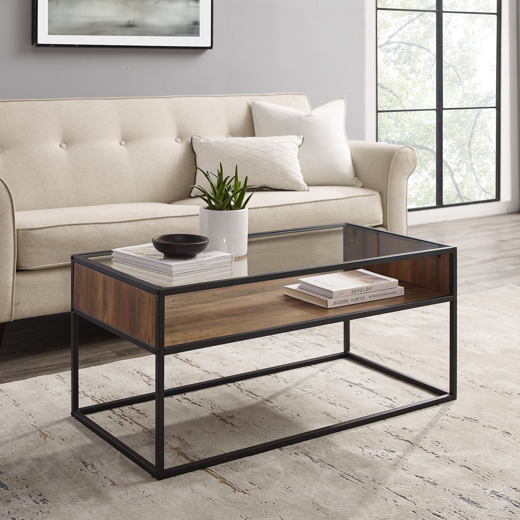 Free Shipping! River Street Designs Redding Metal and Glass Coffee ...