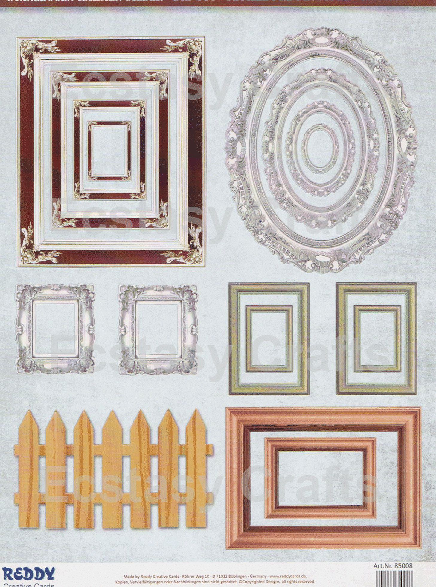 Reddy Creative Cards Pre Cut Sheets - Frames and Fence - Walmart.com