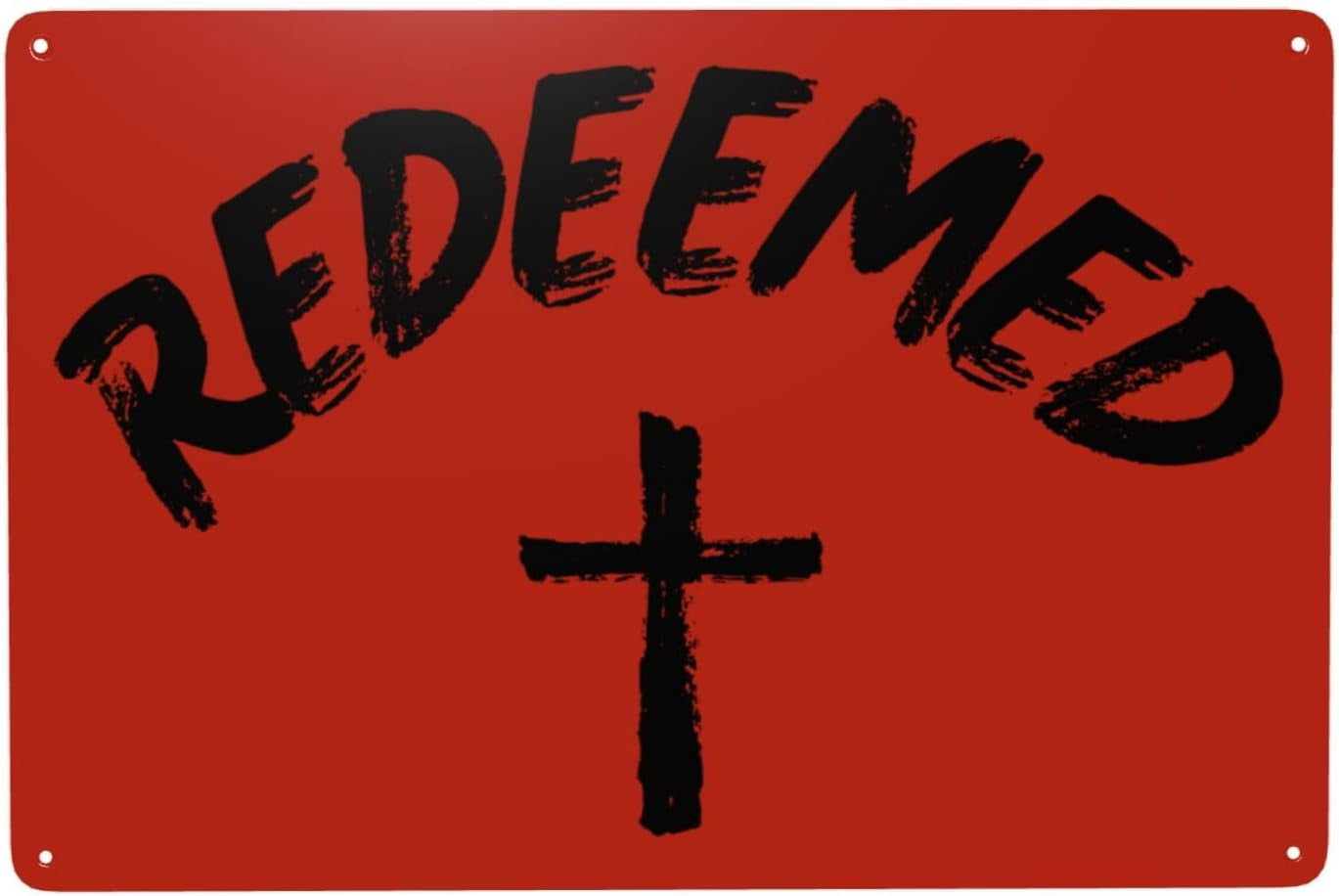 Redeemed Sign Christ Cross Christian Jesus Metal Tin Sign 8x12 Inch ...