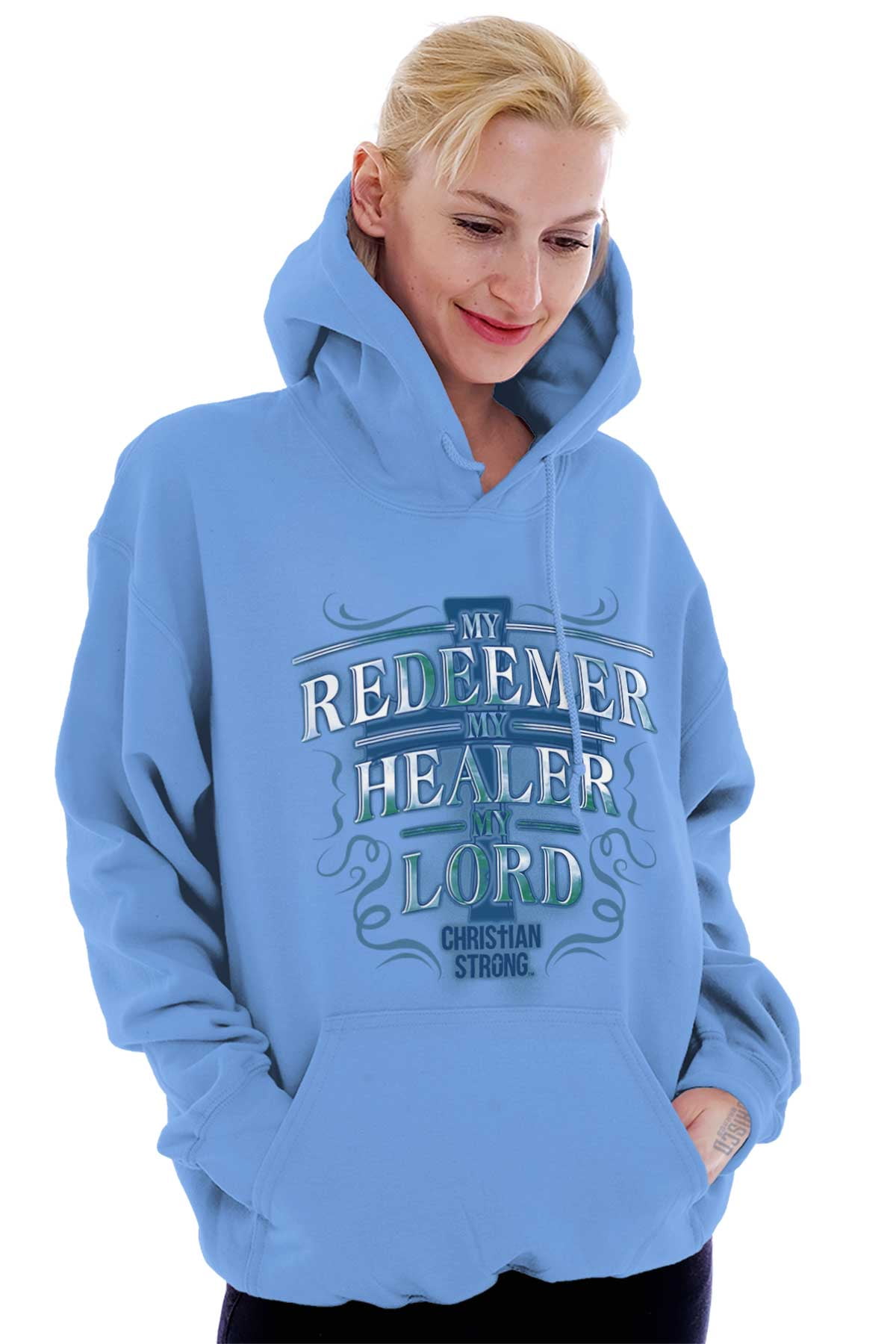 Redeemer Healer Lord Religious Women Plus Size Hoodie Brisco Brands 3X ...