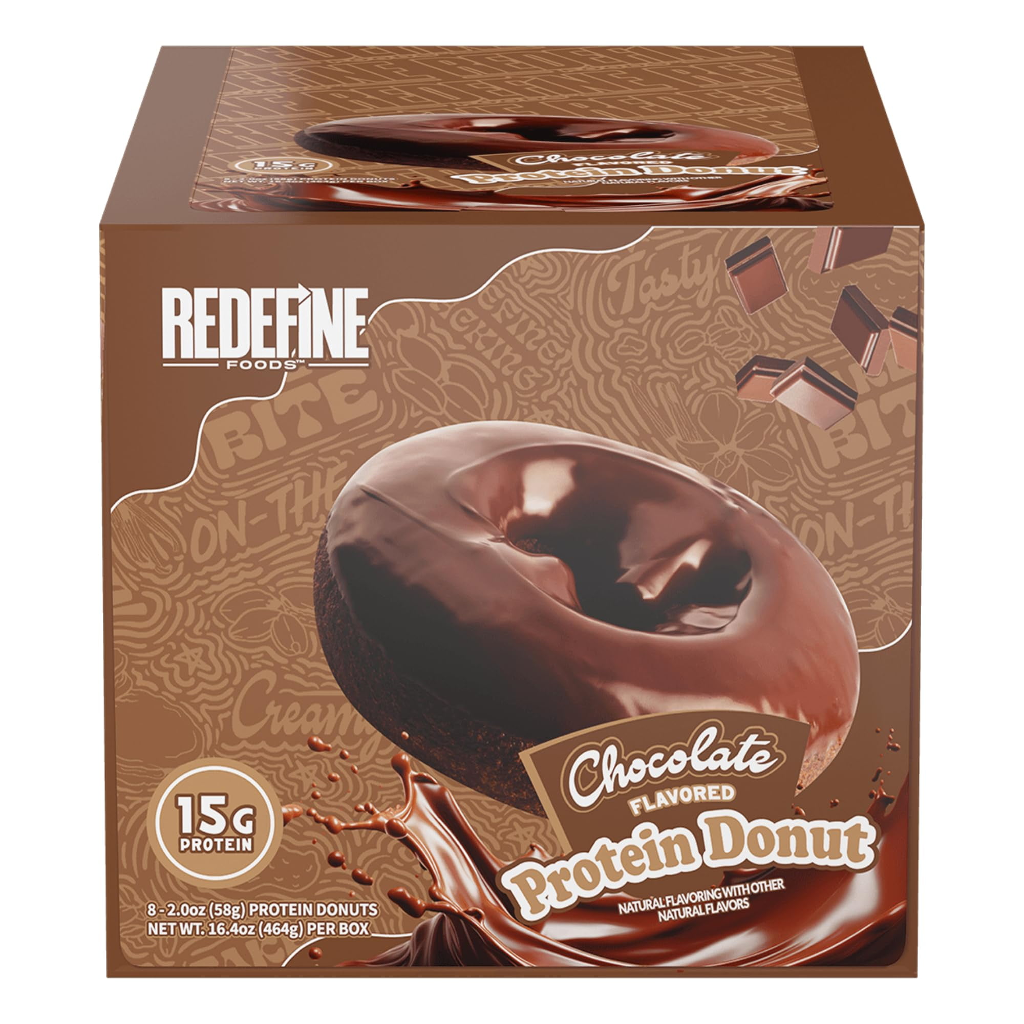 Redefine Foods Chocolate Protein IFF17 Donut - 8 Count - Chocolate ...