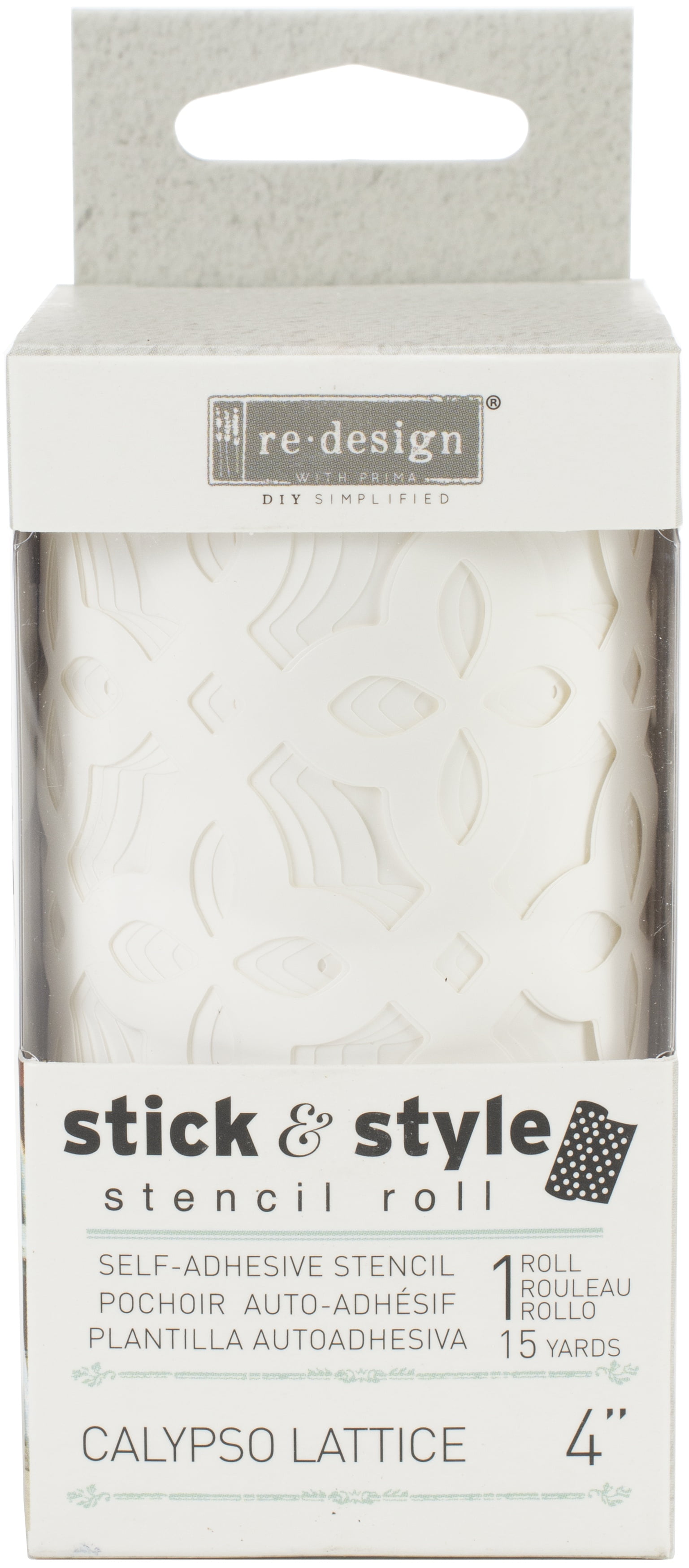 Redesign Stick & Style Stencil Roll 4"X15yd-Calypso Lattice - Walmart.com