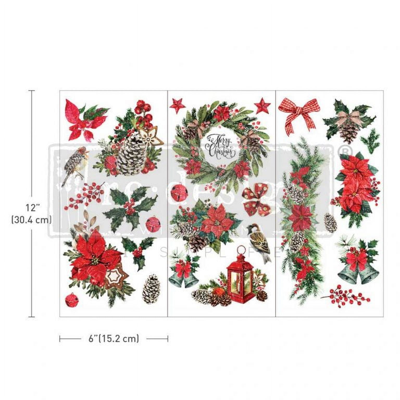 Redesign with Prima Classic Christmas Rub-on Transfers, 6In x 12In, Set ...