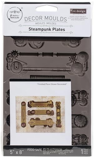 Redesign with Prima, Redesign Decor Moulds® Steampunk Plates 1 Pc,5"x8 ...