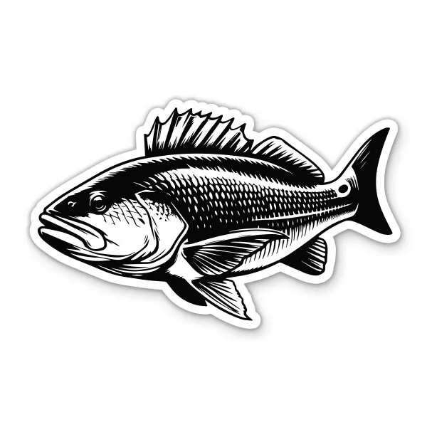 Redfish Fish Sticker Phone Decal Water Bottle Stickers Car Decals ...