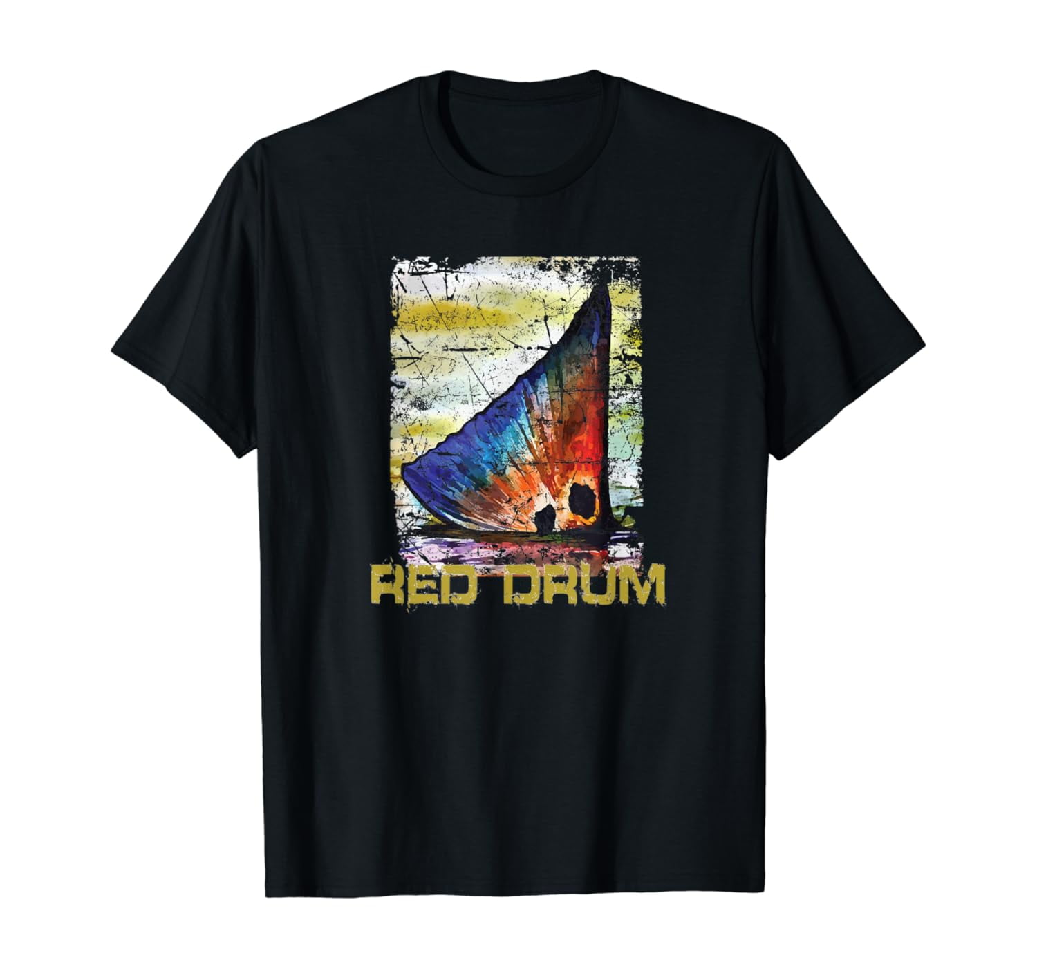 Redfish Red Drum Salty Dad Gift Saltwater Fishing Ocean Fish T-Shirt ...