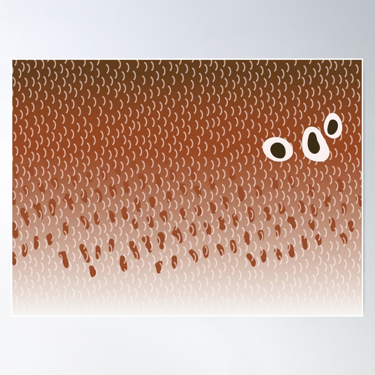 Redfish Red Drum Skin Pattern Fishing Design Poster Wall Art, Modern ...