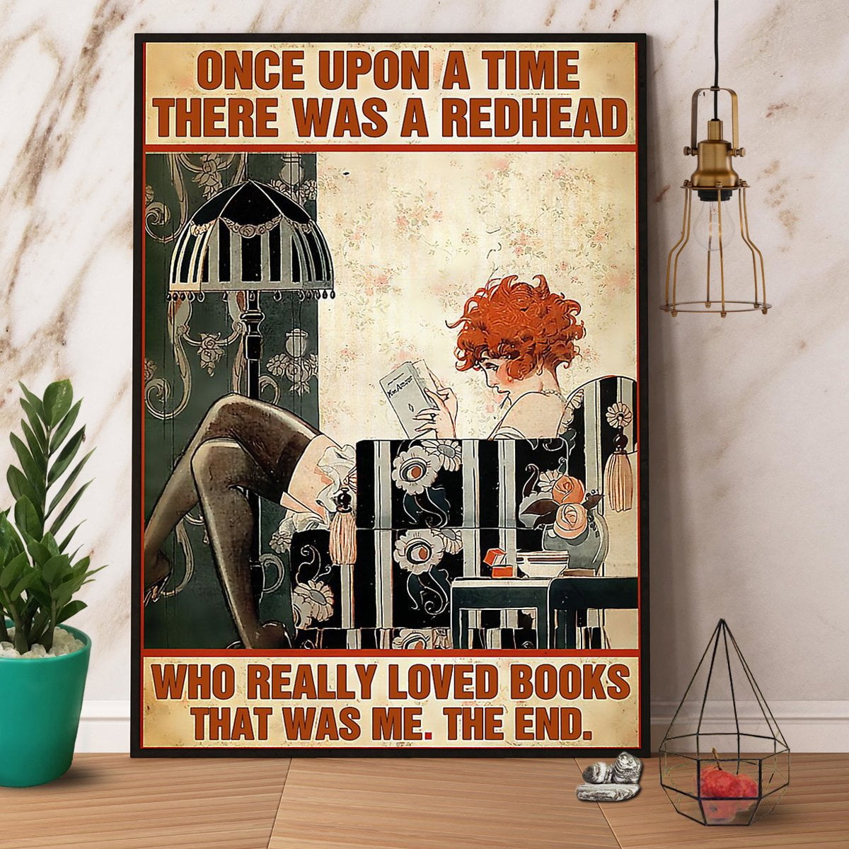 Redhead Girl Read Book There Was A Redhead Who Really Loved Books Paper ...