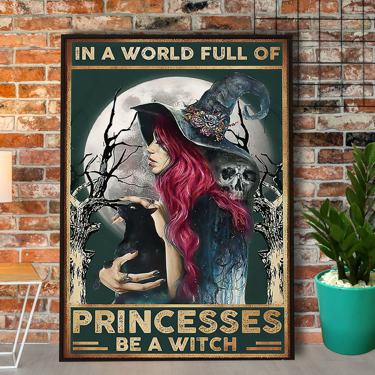 Redhead In A World Full Of Princesses Be A Witch Black Cat & Skull Dead ...