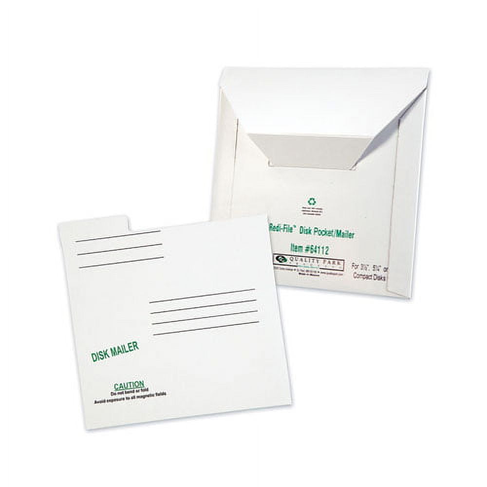 Redi-File Disk Pocket/mailer, Cd/dvd, Square Flap, Perforated Flap ...