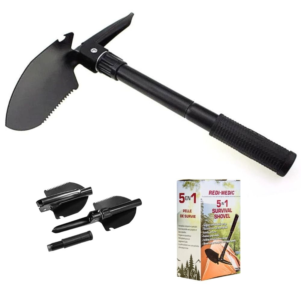 Redi-Medic Portable 5-in-1 Folding Shovel with Stainless Steel Blade ...