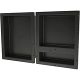 Redi Niche Triple Niche Recessed Shower Shelf- Black, Three Inner ...