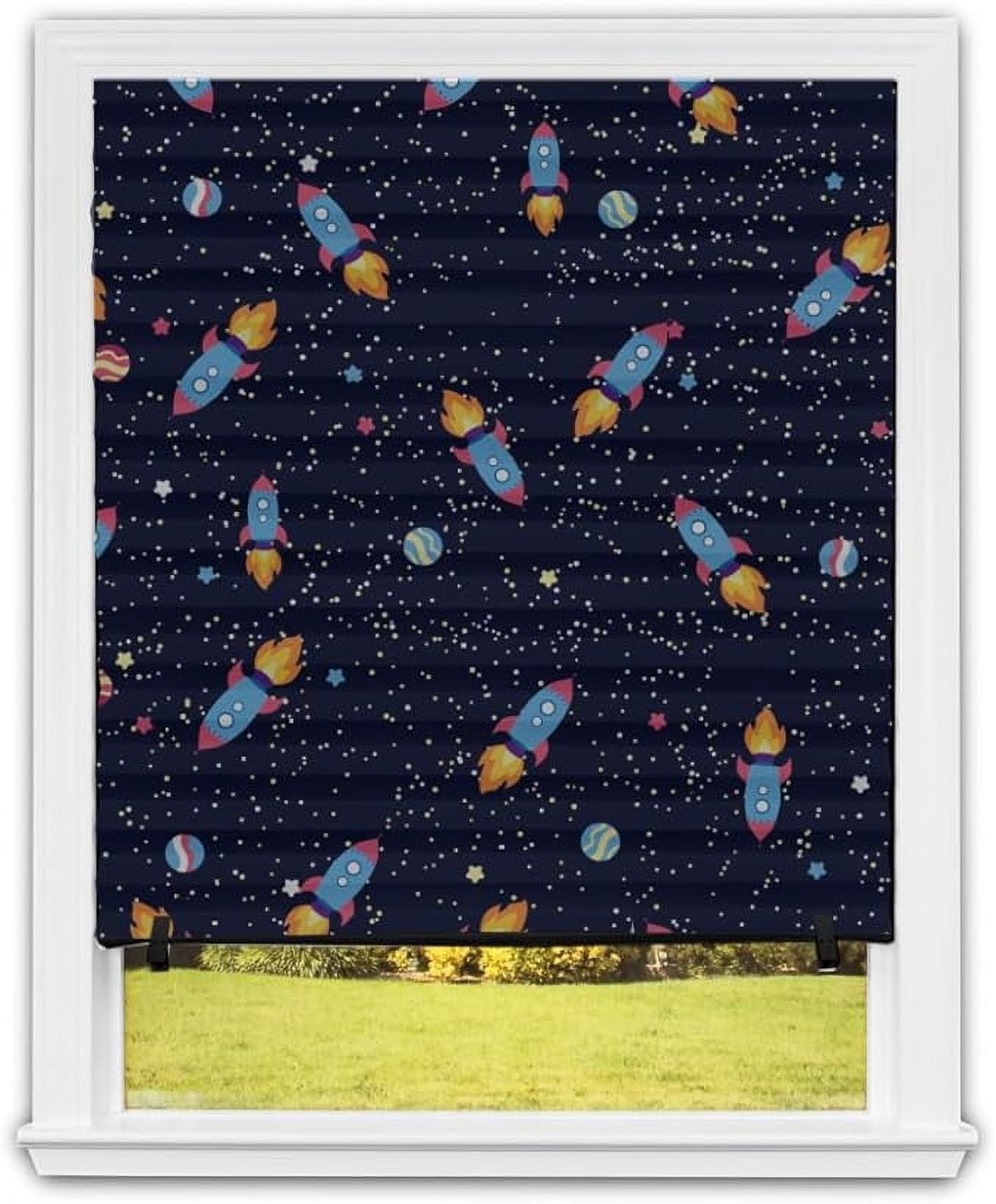 Redi Shade No Tools Original Blackout Pleated Paper Shade Rockets, 36 ...