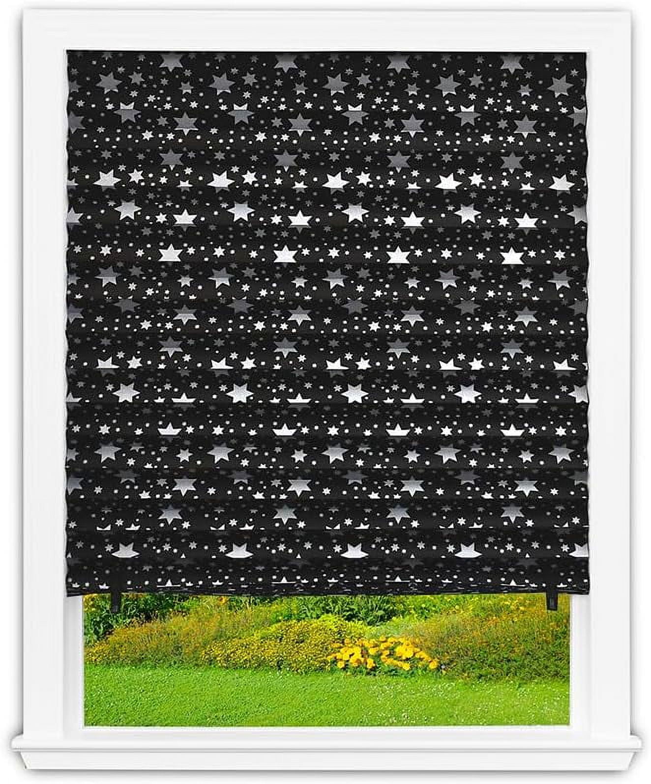 Redi Shade No Tools Original Blackout Pleated Paper Shade Stars, 36" W ...