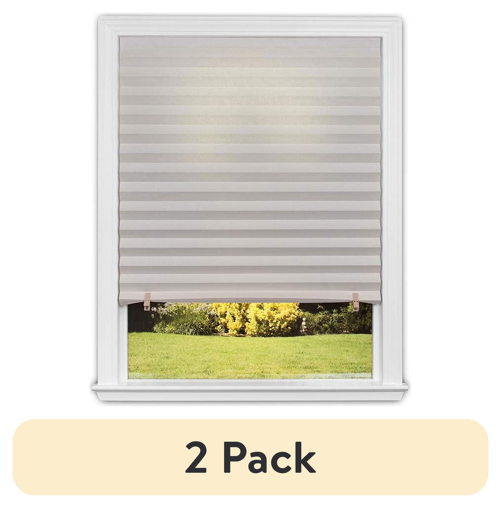 (2 pack) Redi Shade No Tools Original Light Filtering Pleated Paper ...