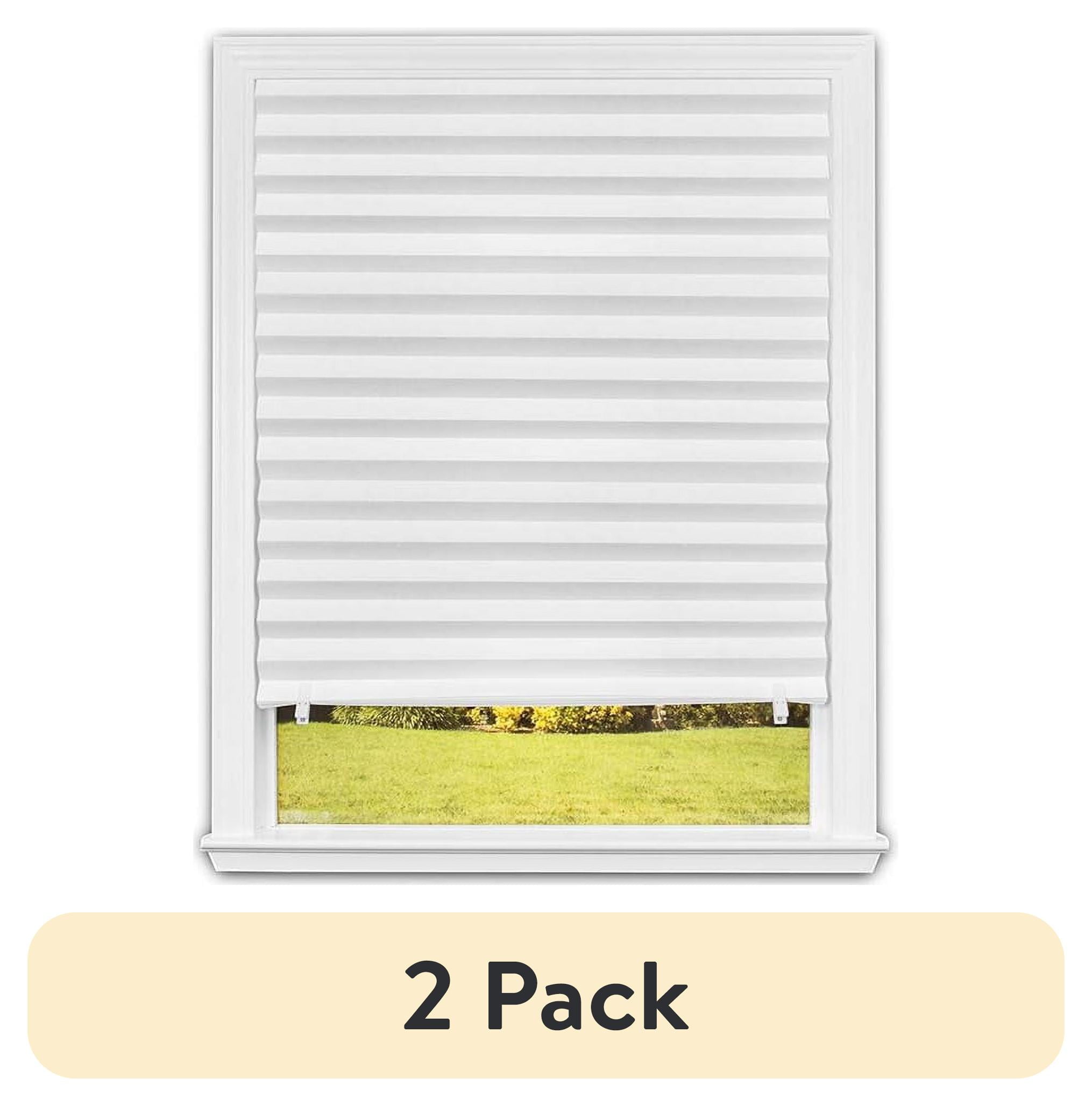 (2 pack) Redi Shade No Tools Original Light Filtering Pleated Paper ...
