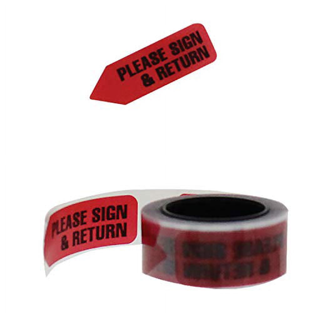 Redi-Tag 91037 Arrow Message Page Flag Refills, "Please Sign & Return ...