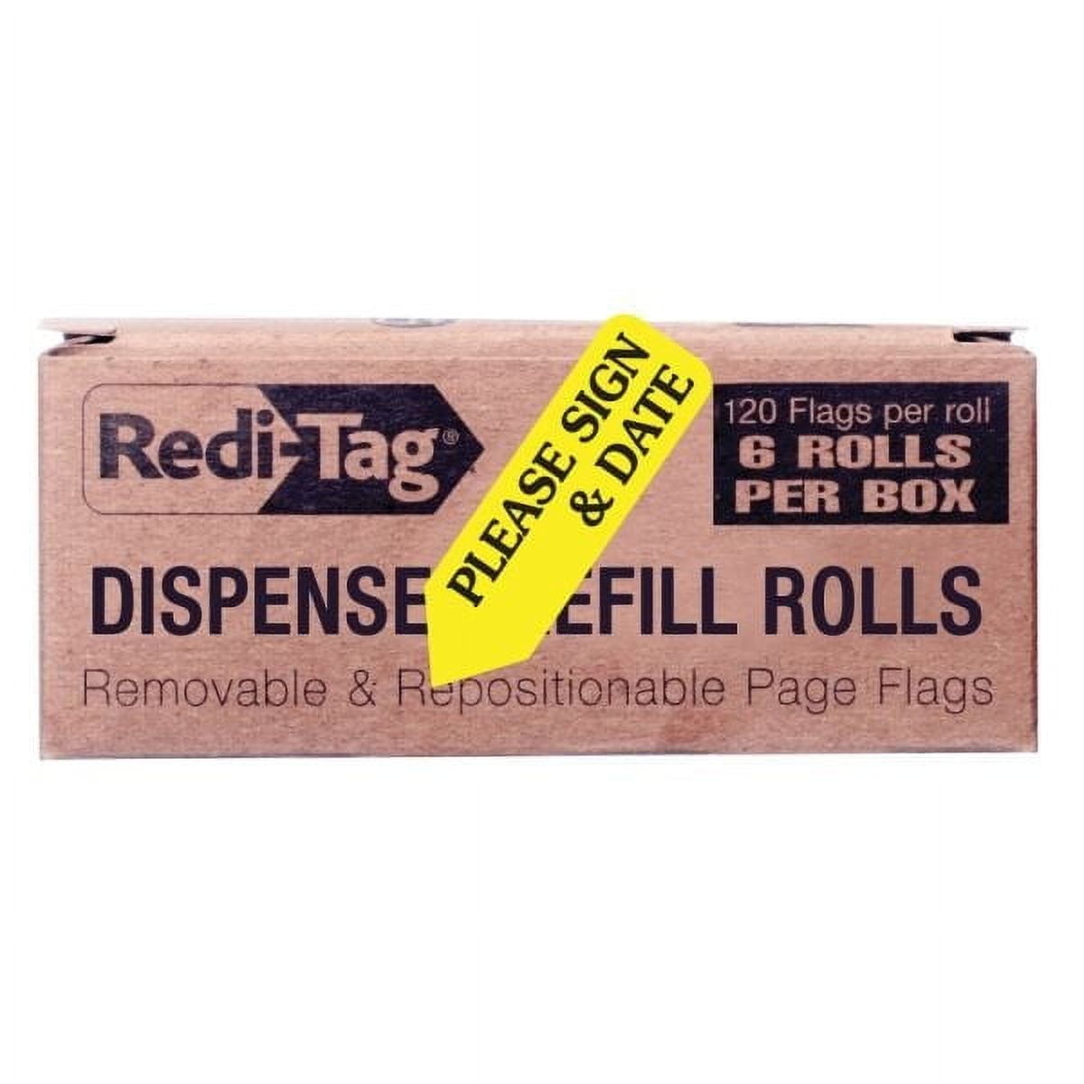 Redi-Tag Arrow Message Page Flag Refills, "Please Sign and Date ...