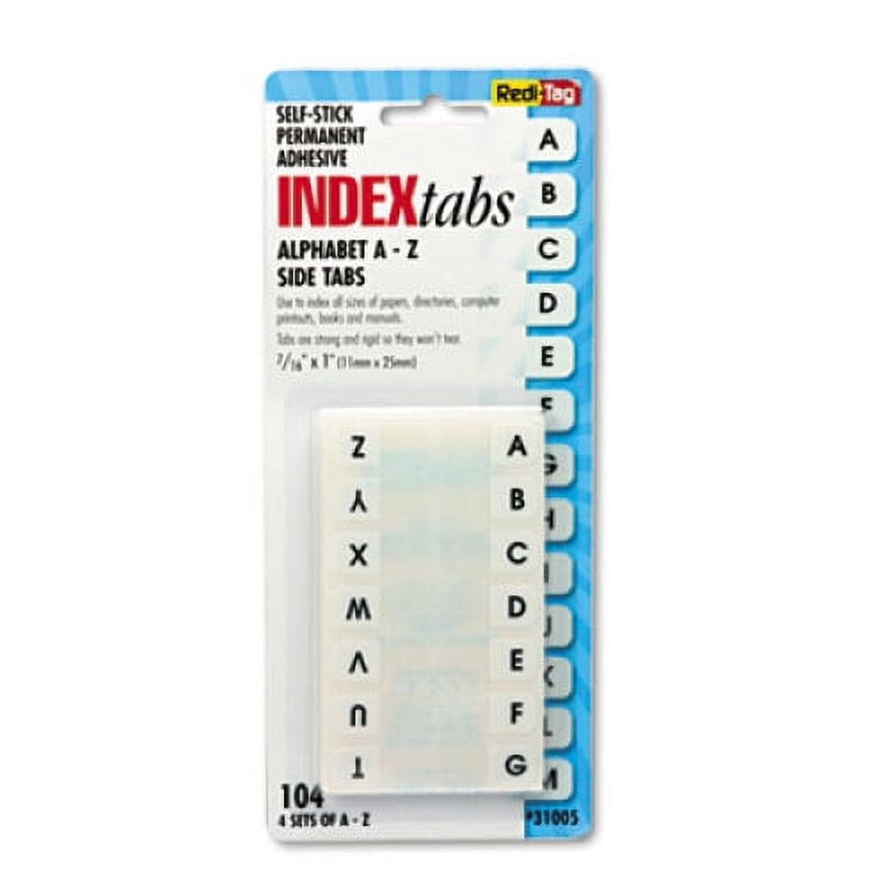 Redi-Tag Legal Index Tabs, Preprinted Alpha: A to Z, 1/12-Cut, White, 0 ...