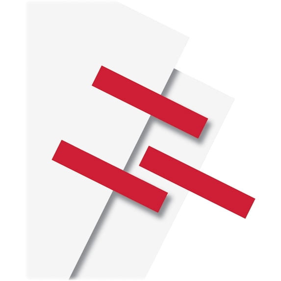 Redi-Tag, RTG20022, Half-adhesive Small Page Flags, 300 / Pack, Red ...