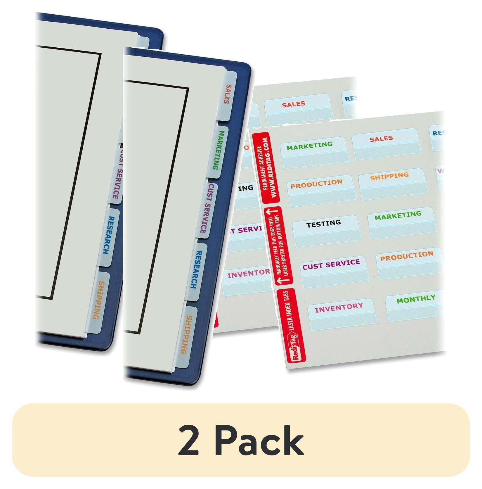 (2 pack) Redi-Tag, RTG33171, White Bulk Pack 2" Printable Index Tabs ...