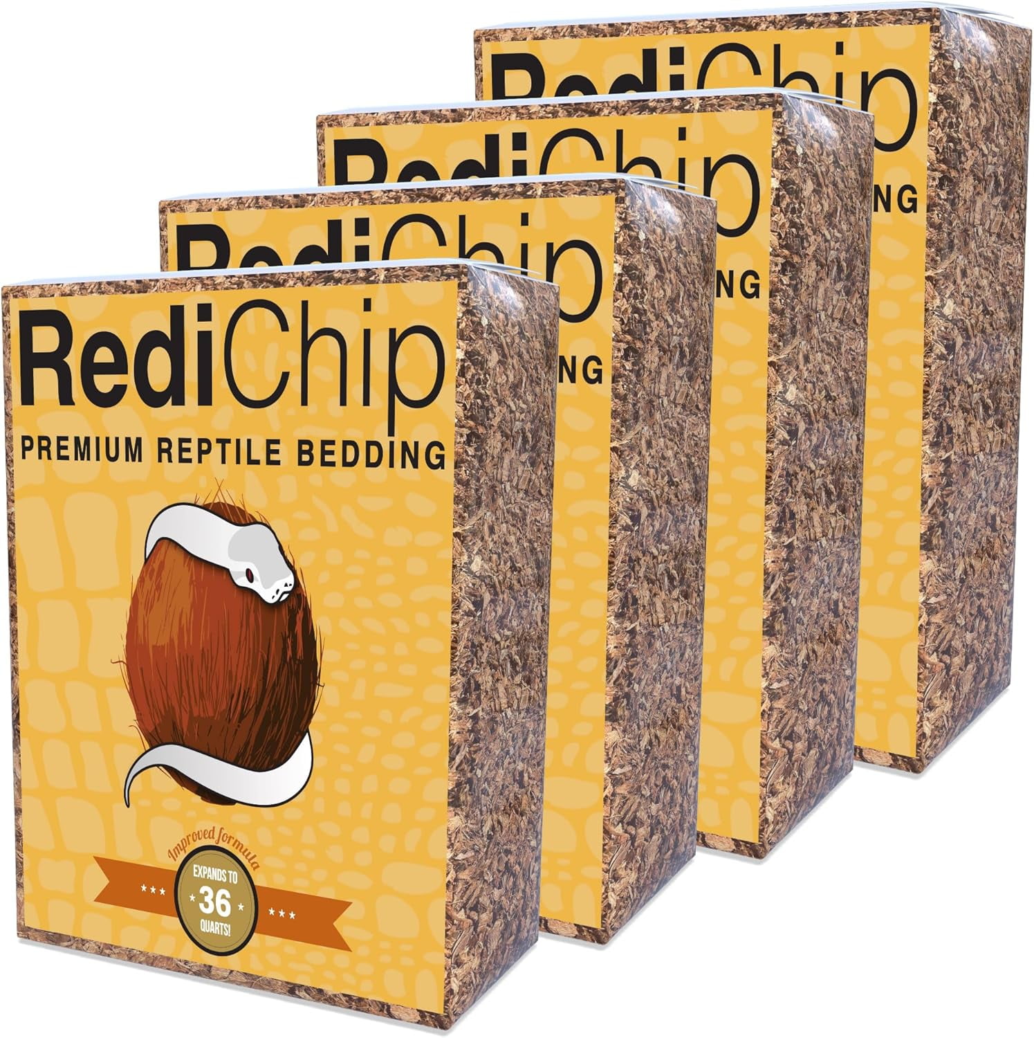 RediChip Reptile Bedding Loose Medium Coconut Chip Substrate 36 Quart Coco Husk Mulch for Snake ...