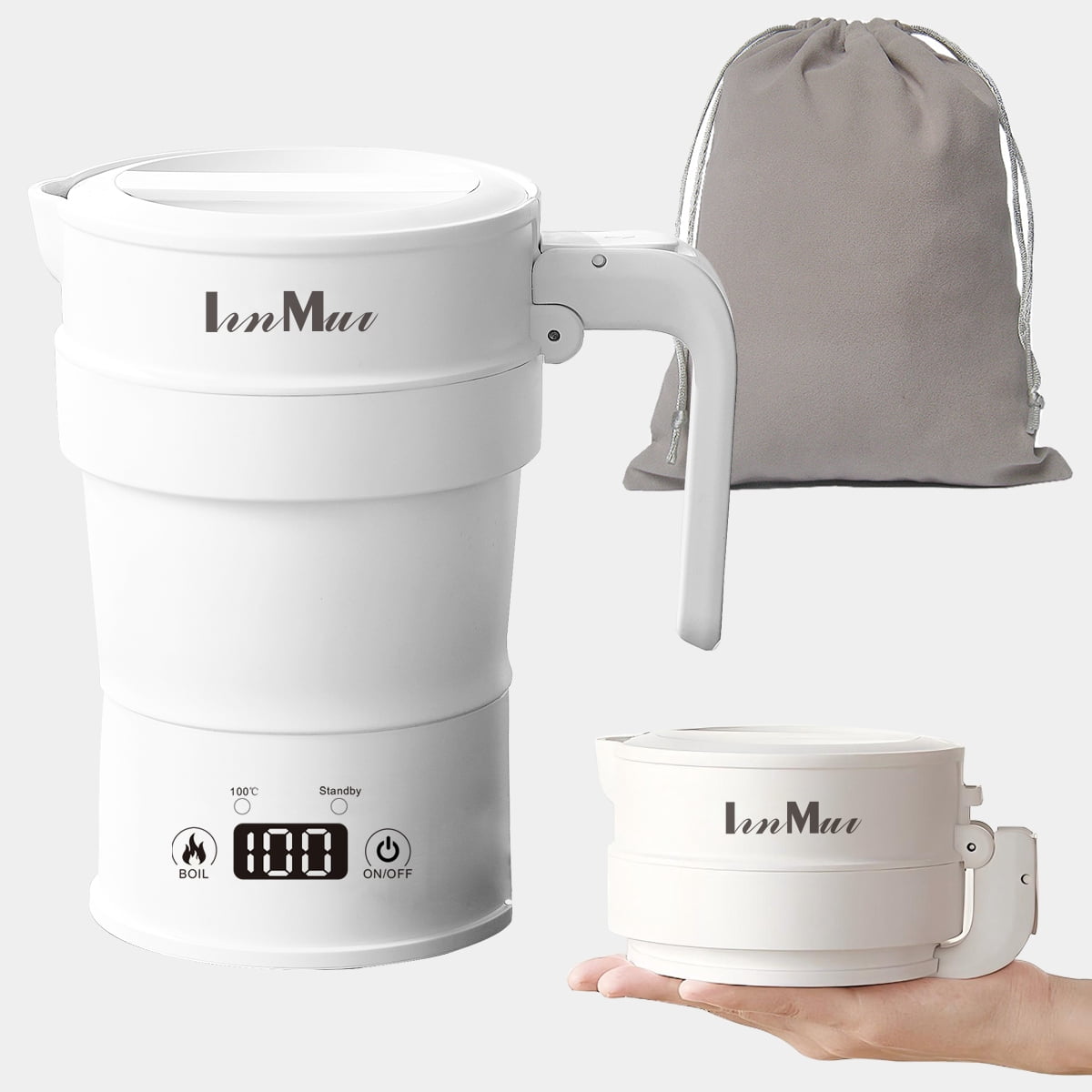 Redia Foldable Collapsible Silicone Camping Kettle, Multifunctional ...