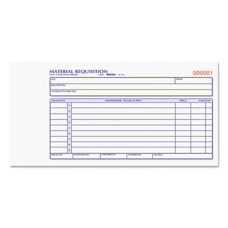 Rediform-2PK Material Requisition Book, Two-Part Carbonless, 7.88 X 4. ...
