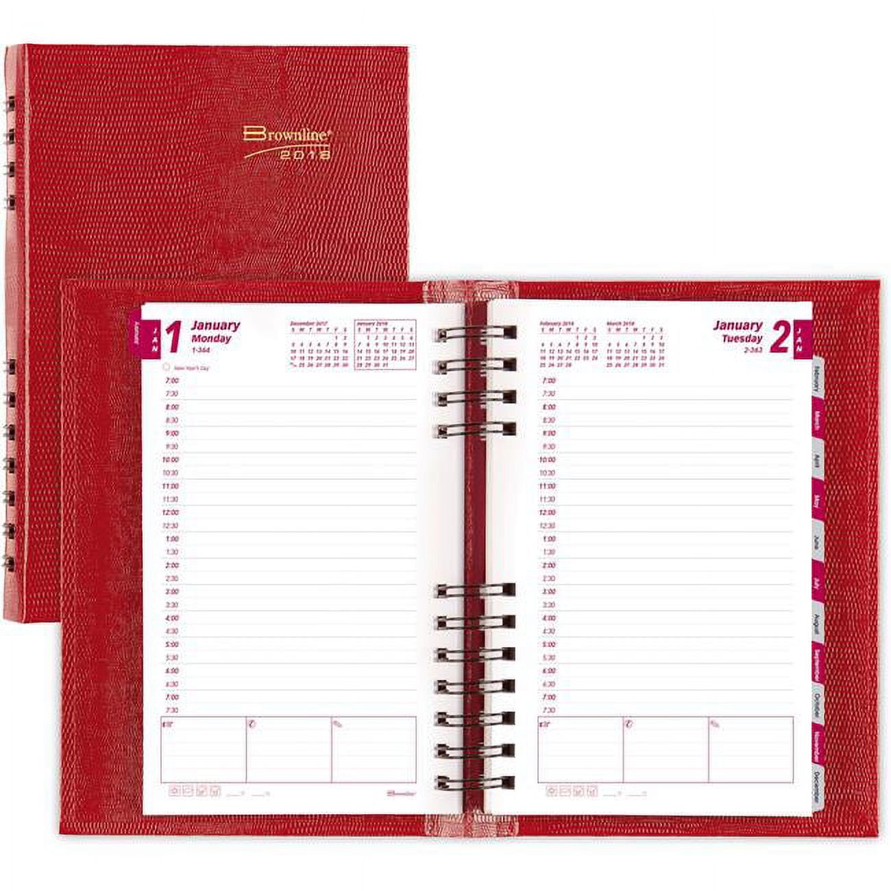 Rediform CoilPro Hard Cover Daily Planner, 10 Piece - Walmart.com