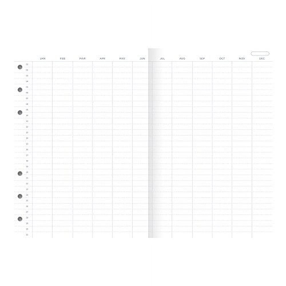 Rediform Filofax Clipbook Undated Yearly Planner Refill, A5 (8.25" x 5. ...