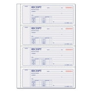 Adams Receipt Book, 2 3/4 x 7 3/16, Three-Part Carbonless, 50 Forms ...