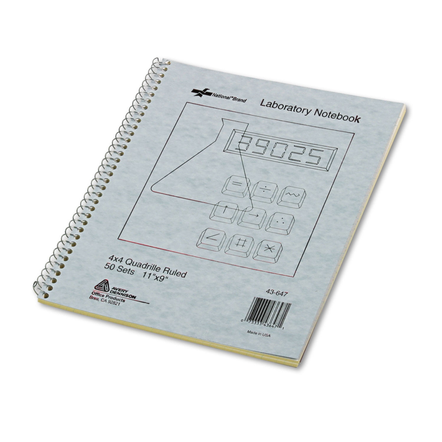 Rediform Office Duplicate Laboratory Notebooks, 4 Sq/in Quadrille Rule ...
