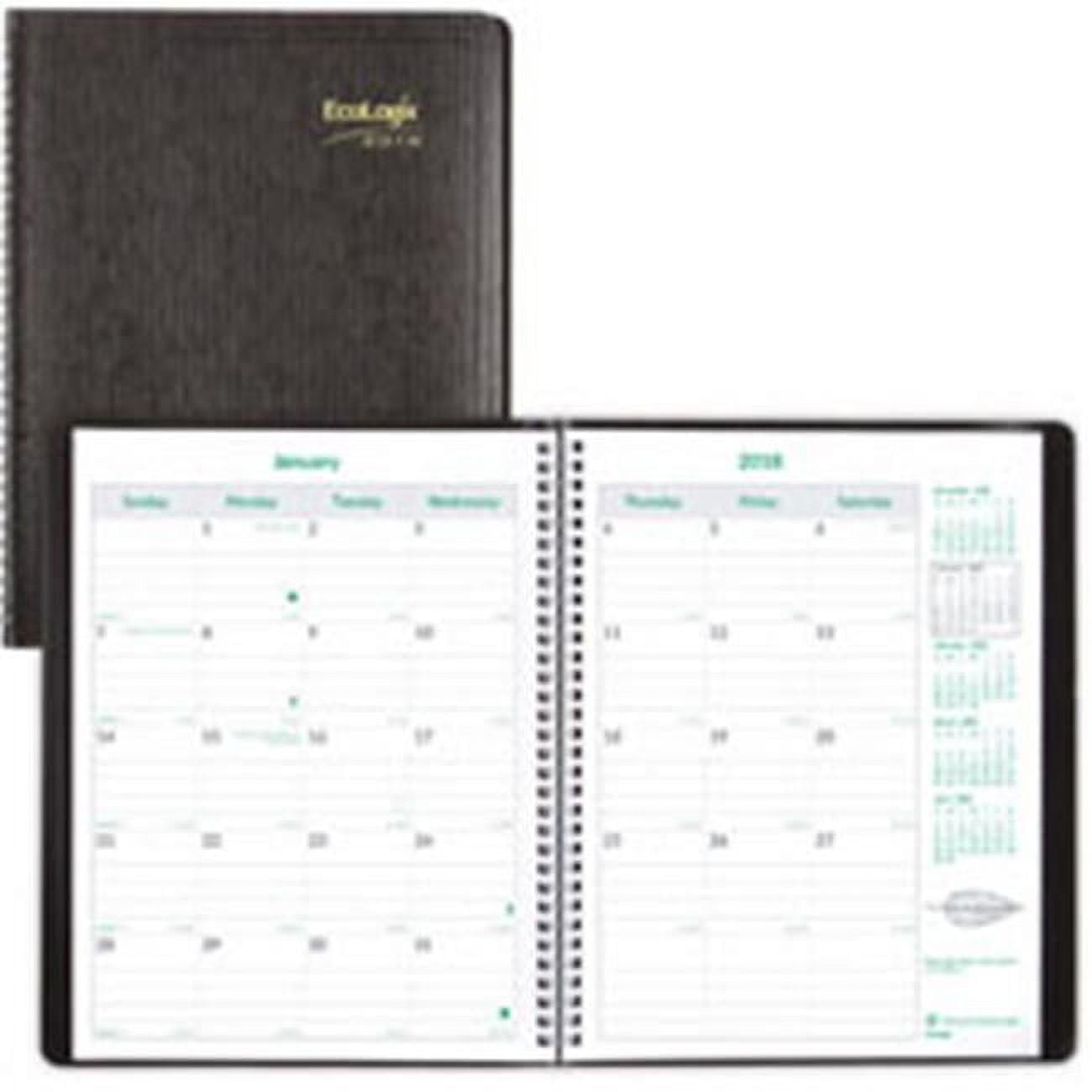 Rediform REDCB435WBLK Ecologix 14-Month Planner - Black - Walmart.com
