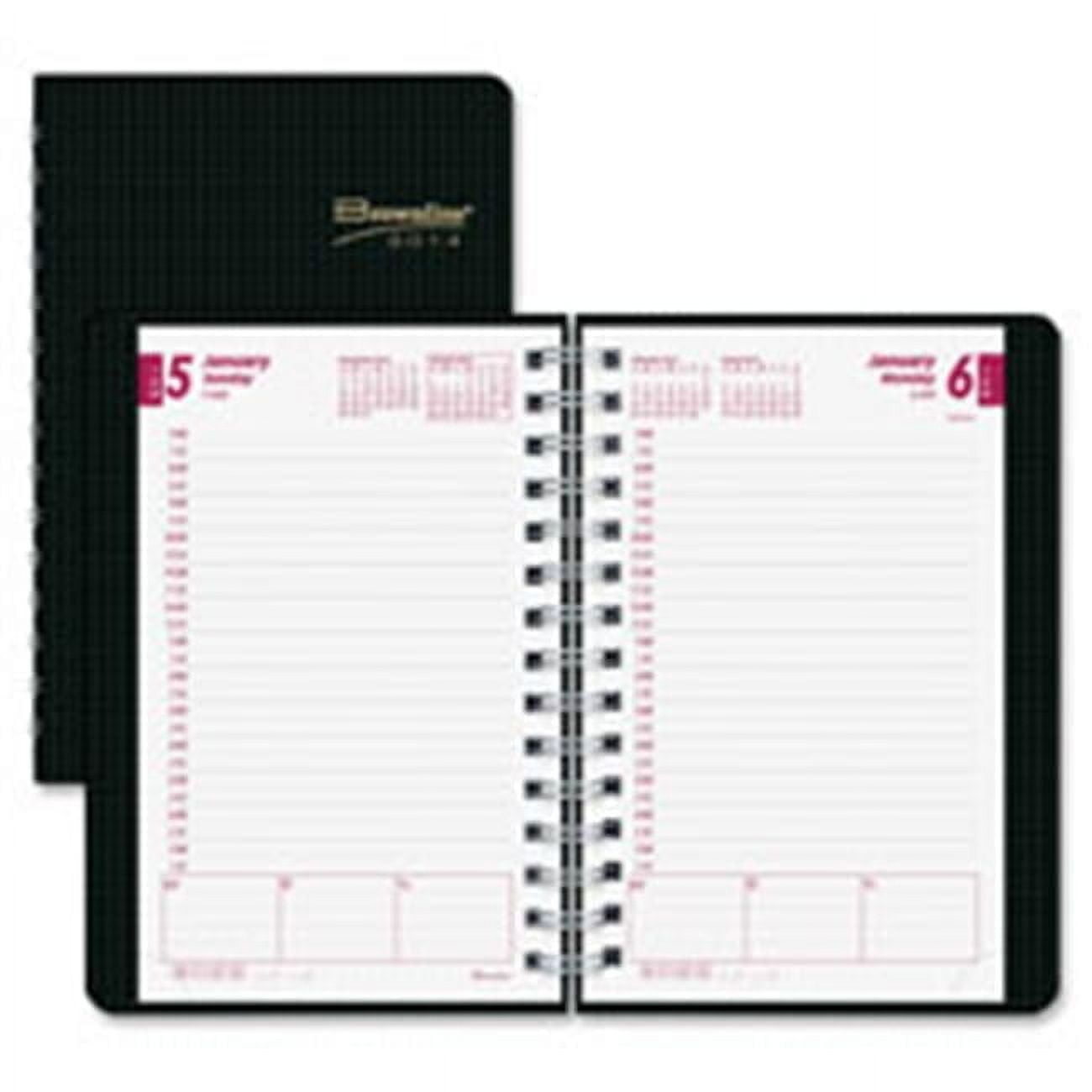 Rediform REDCB634VBLK Daily Planner, Nonrefillable, 1PPD, 12Mths, Jan ...